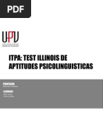Test Illinois de Aptitudes Psicolingüísticas Itpa | PDF | Memoria ...