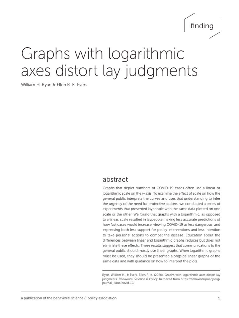 Logarithmic Graphs Mislead COVID-19 Perceptions | PDF | Prediction ...