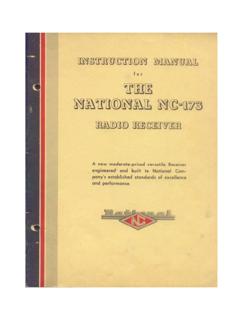 National Radio NC173 Manual | PDF