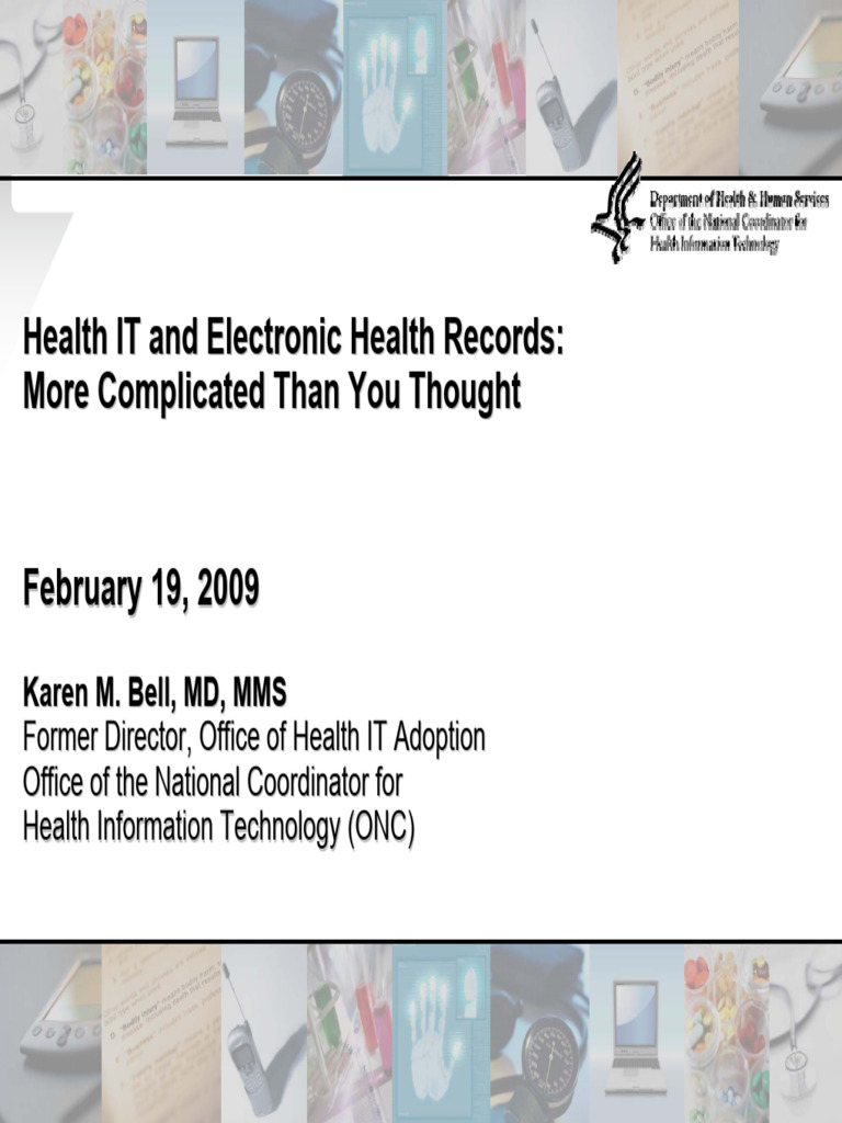 MITHST 921S09 Lec03 Bell | PDF | Electronic Health Record | Social Programs