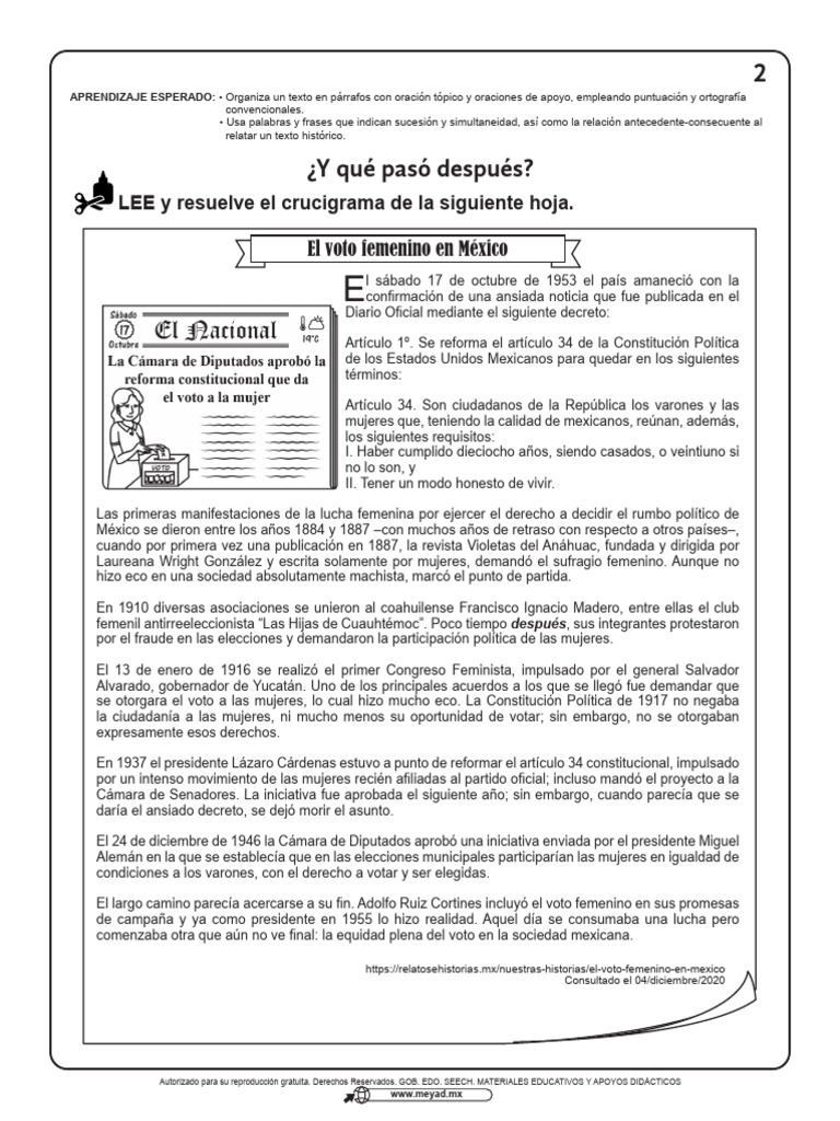 Material de Repaso Bloque 1 - Quinto Grado | PDF | Votación | México