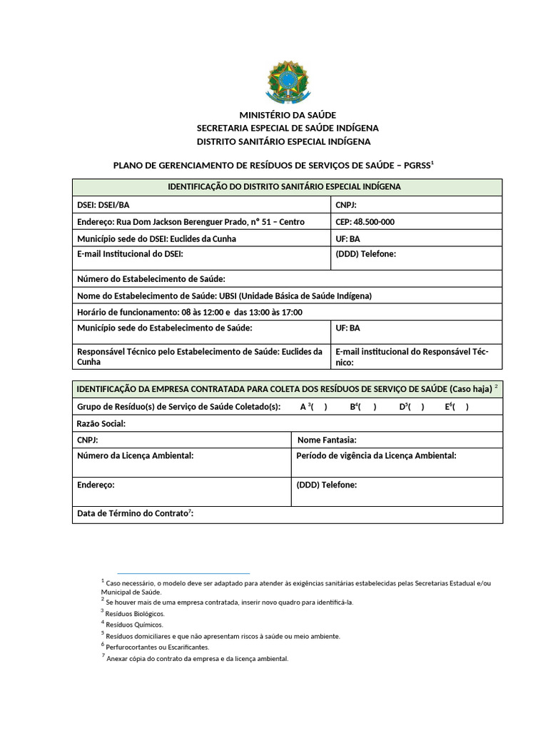 Modelo PGRSS NOVO | PDF