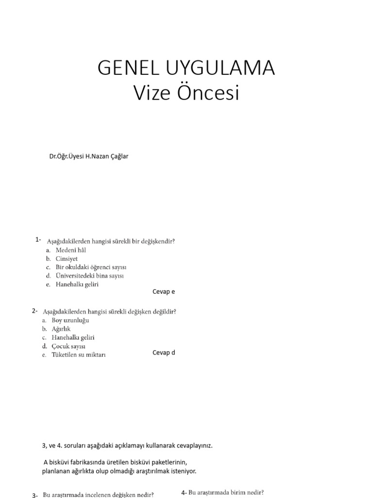 Genel Uygulama | PDF