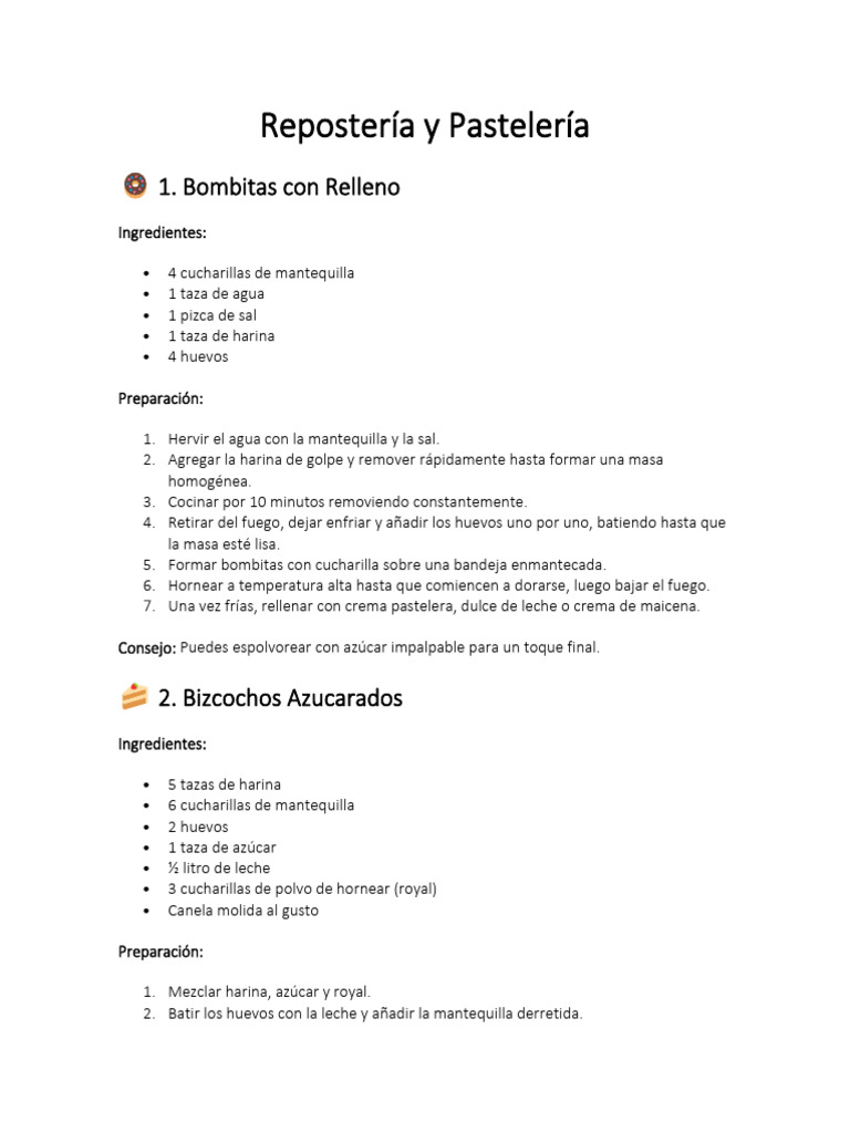 Recetario de Repostería y Pastelería - Lidia Vargas | PDF | Bola de ...