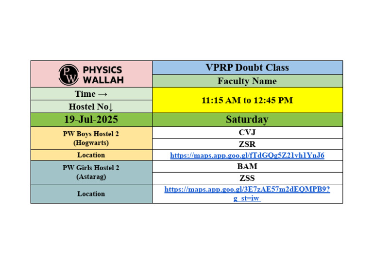 VPRP Doubt - 19.07.2025 | PDF