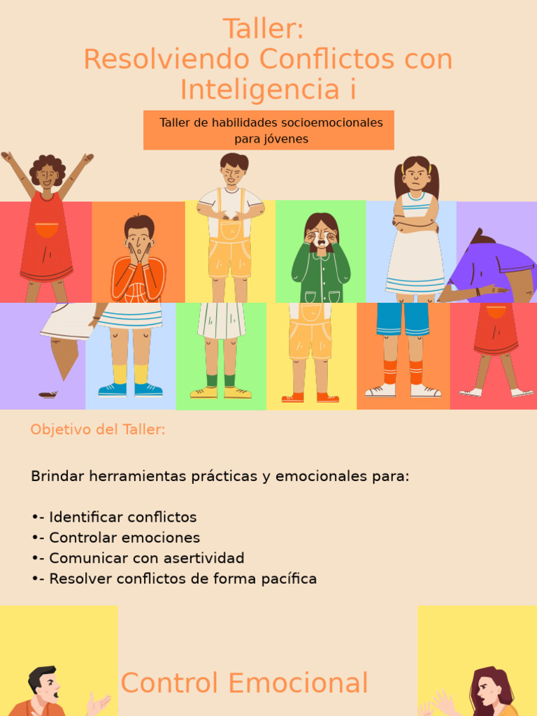 Taller Resolviendo Conflictos Con Inteligencia 1 | PDF | Las emociones ...