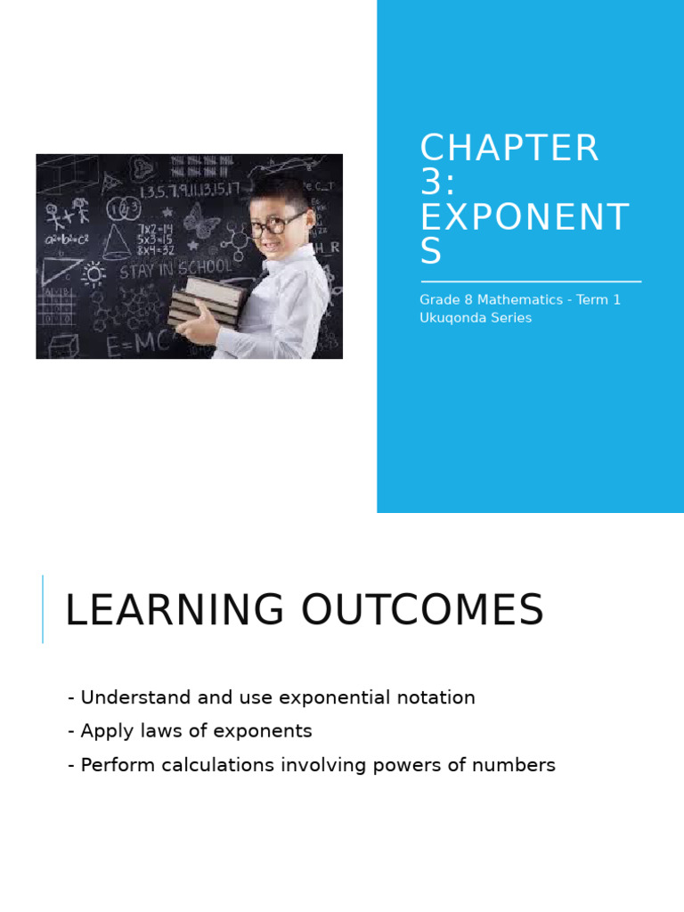 Grade8 Math Chapter3 Exponents | PDF