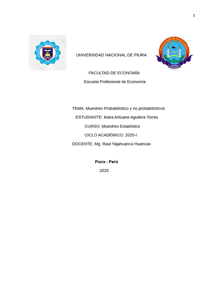 Trabajo Final de Estadistica 2307 Concluido | PDF | Muestreo (Estadísticas) | Media
