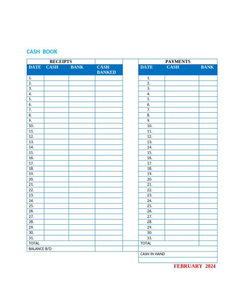 Kalinix Cash Book | PDF