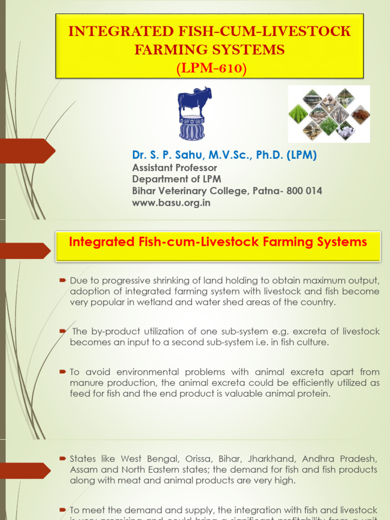 Integrated Fish-Livestock Farming Guide | PDF | Poultry Farming | Plankton