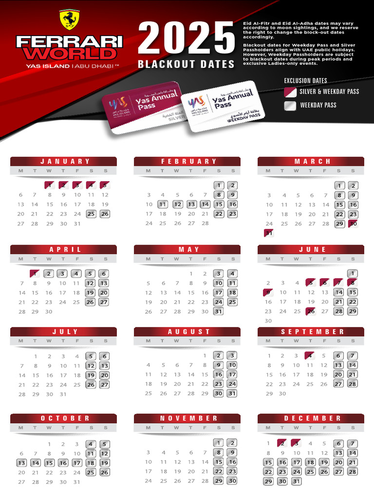 YAP Exclusion Black Out Calendar 2024 WBW | PDF | Religious Holidays ...