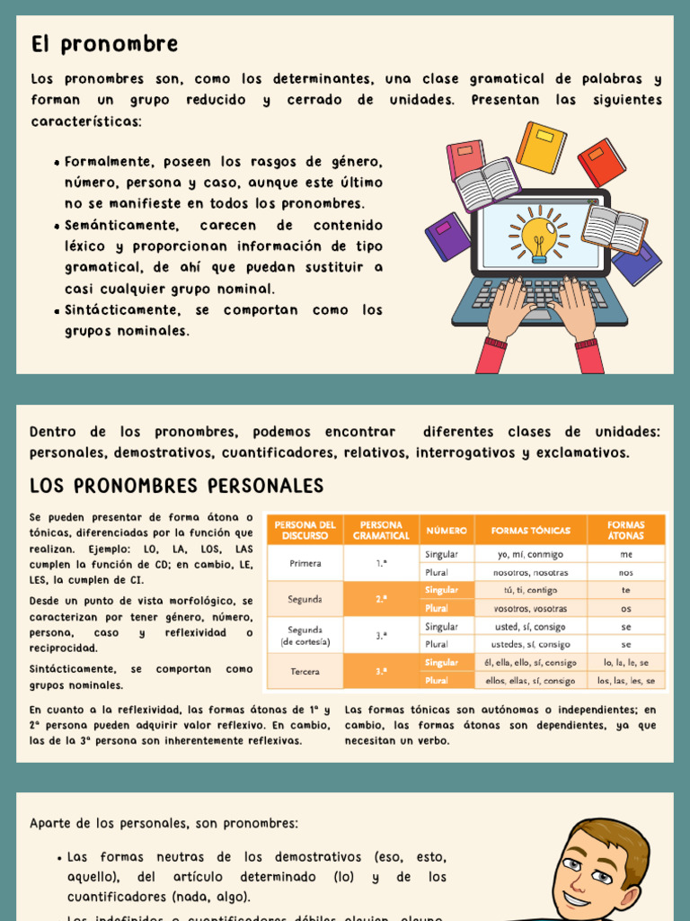 Características de los pronombres en gramática | PDF