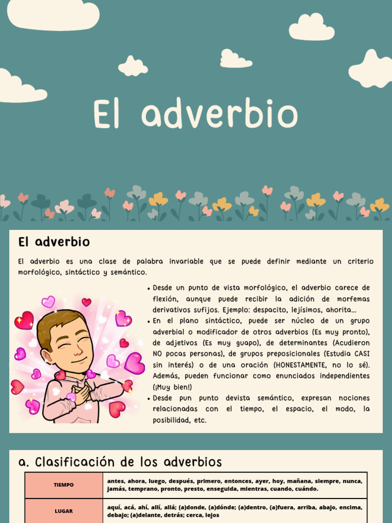 El Adverbio | PDF | Adverbio | Unidades Semánticas