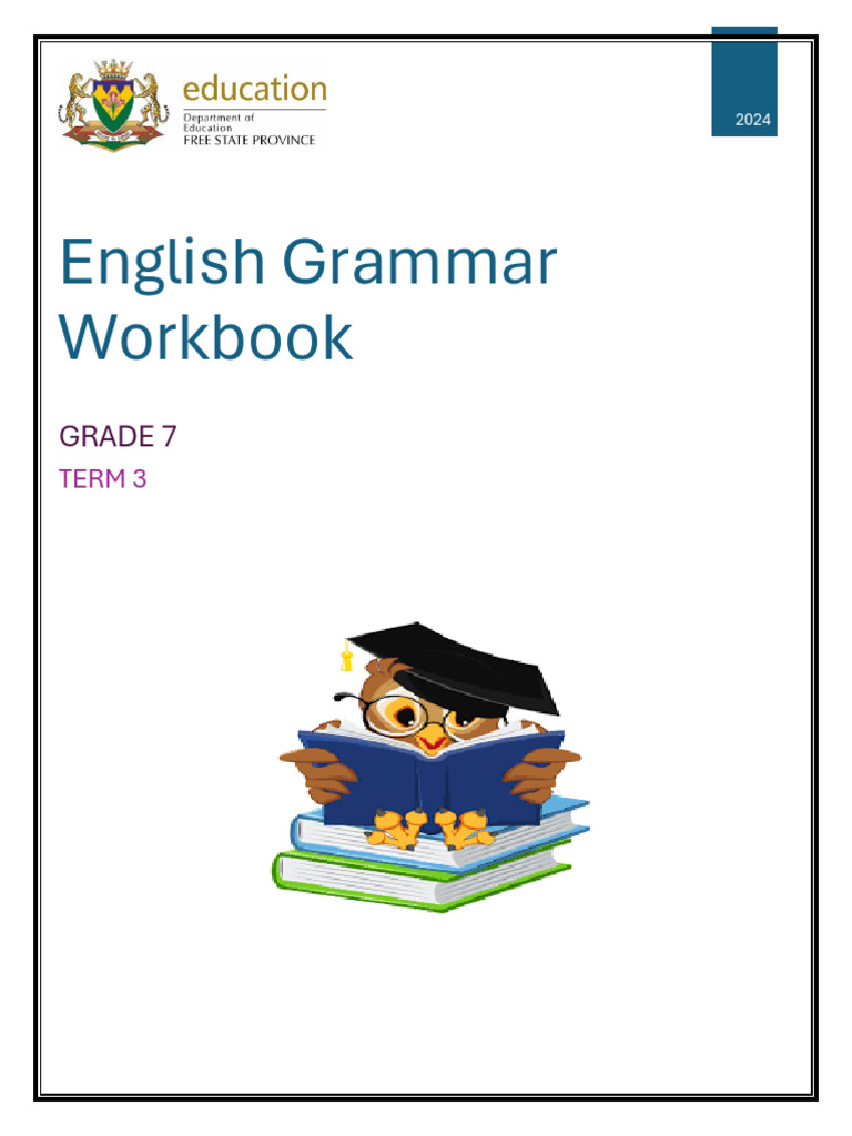 Grade 7 English Grammar Workbook | PDF | Part Of Speech | Adjective