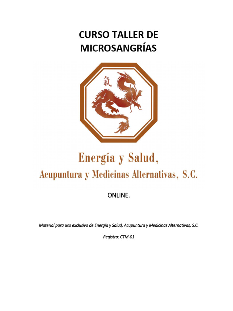 01 Manual Del Participante Curso de Microsangrias CTM-01 | PDF | Vena | Artería