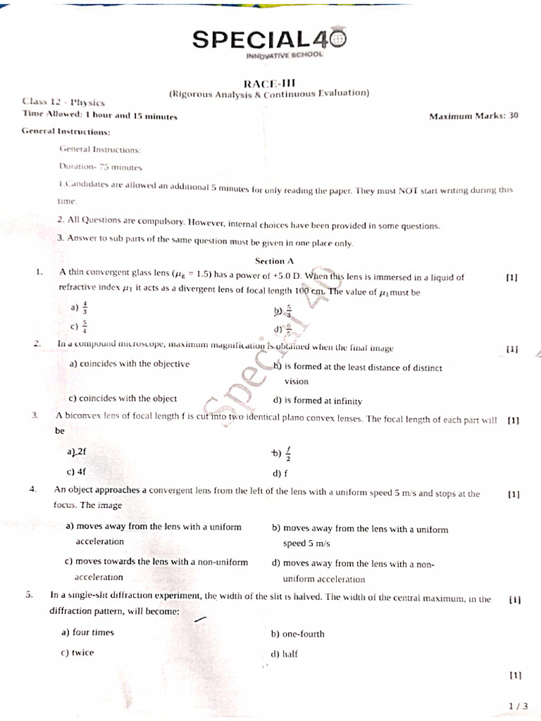 Ray & Wave Optics | PDF