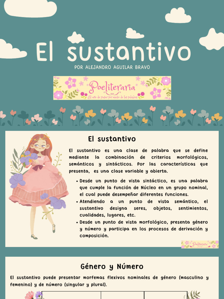 El Sustantivo | PDF | Sustantivo | Numero Gramatical