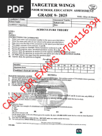 Targeter Final Trial Grade 9 Agriculture 2 | PDF
