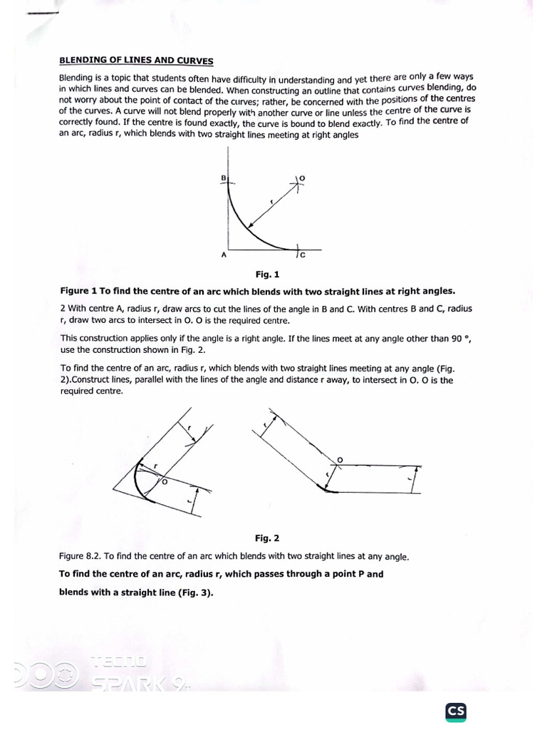 Blending of Lines and Curves | PDF