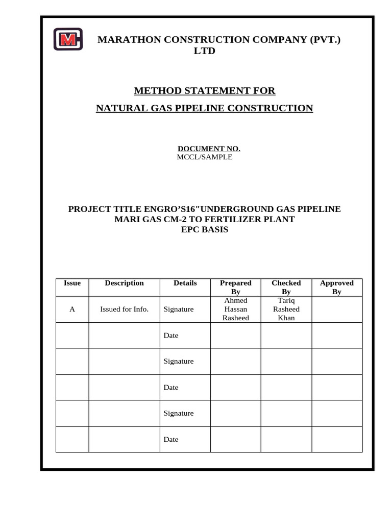 Natural Gas Pipeline Construction Method | PDF | Welding | Construction