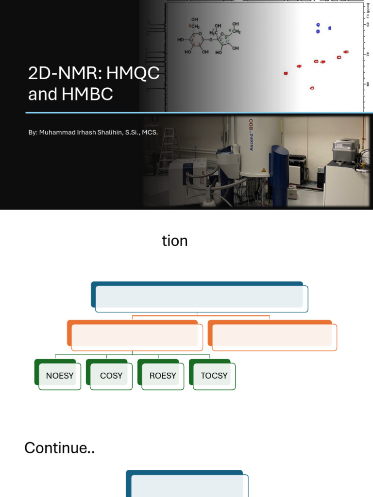 HMQC and HMBC | PDF | Two Dimensional Nuclear Magnetic Resonance ...
