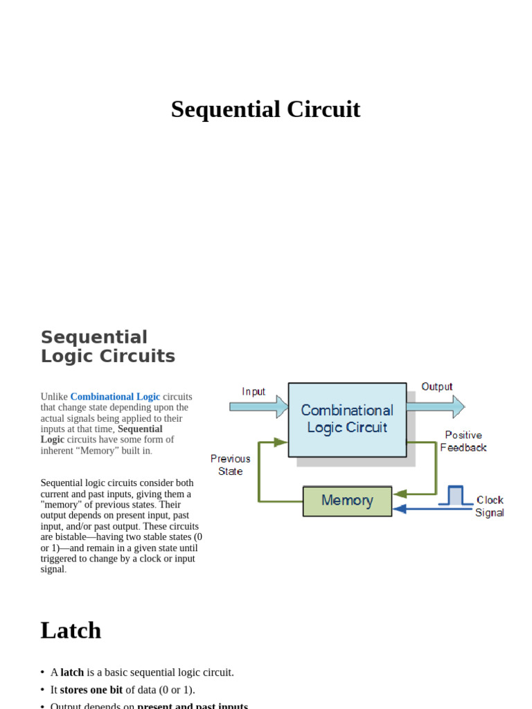 Overview of Sequential Logic Circuits | PDF | Electronic Circuits ...