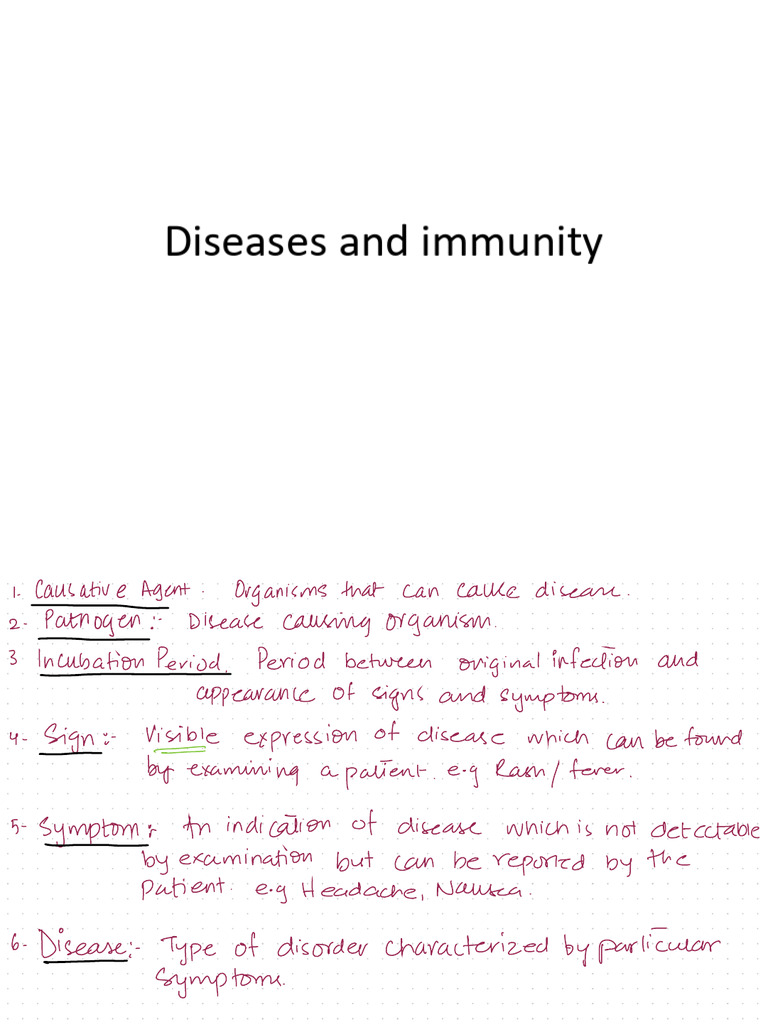 Diseases and Immunity Annotated | PDF | Pathogen | Immune System