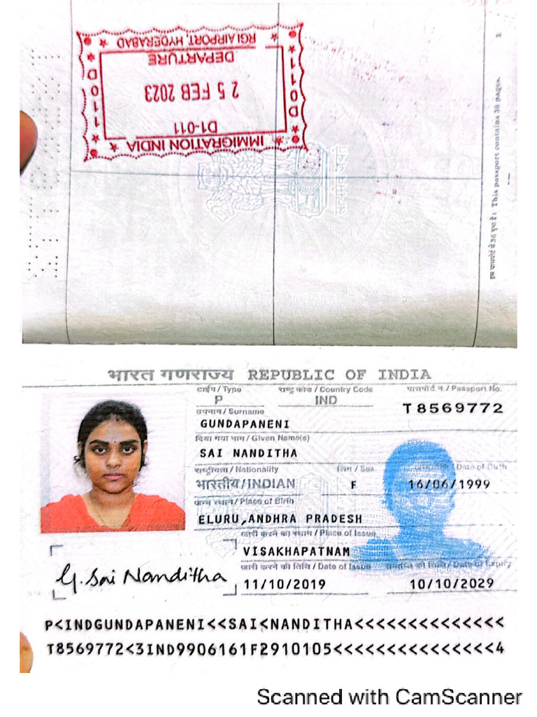 Passport With First and Last Page | PDF