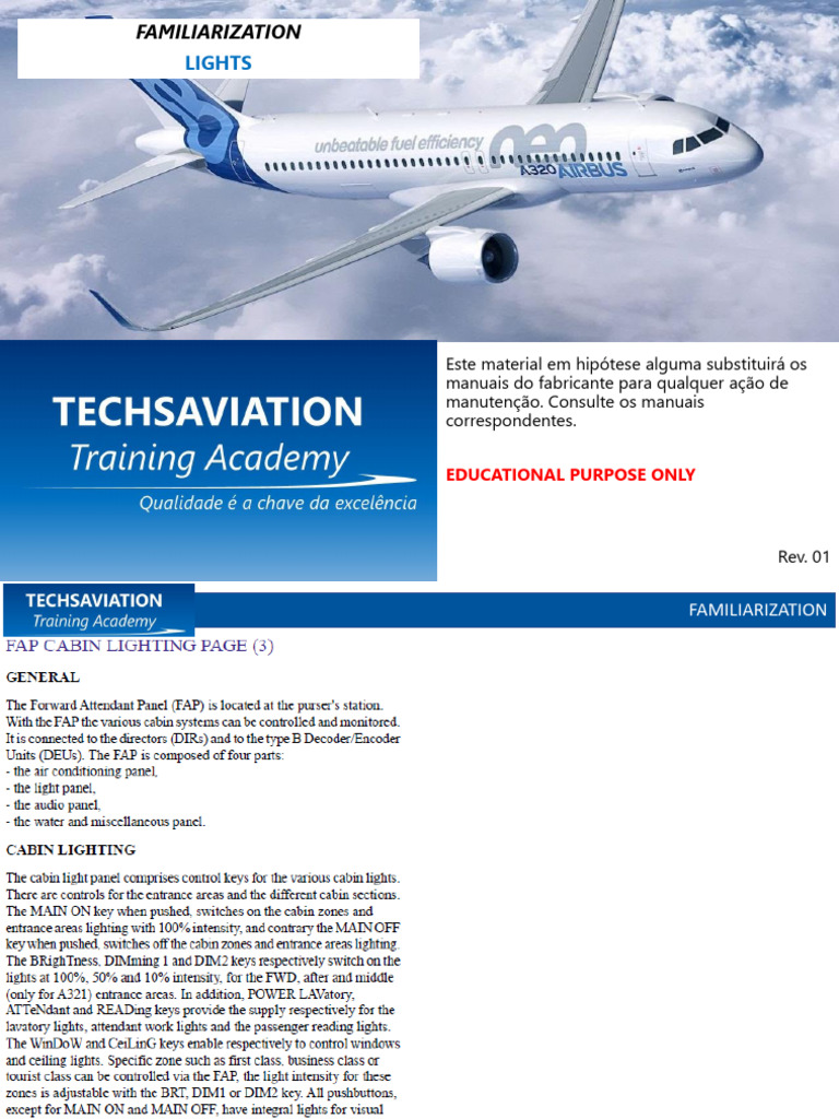Airbus Familiarization Guide: Lights | PDF