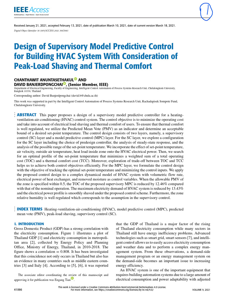 02-Design of Supervisory Model Predictive Control For Building HVAC System With Consideration of ...