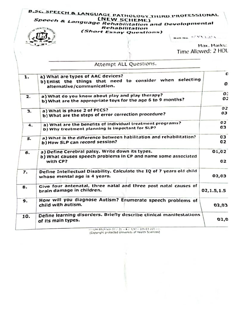 Past Papers 3rd Year (2021) | PDF
