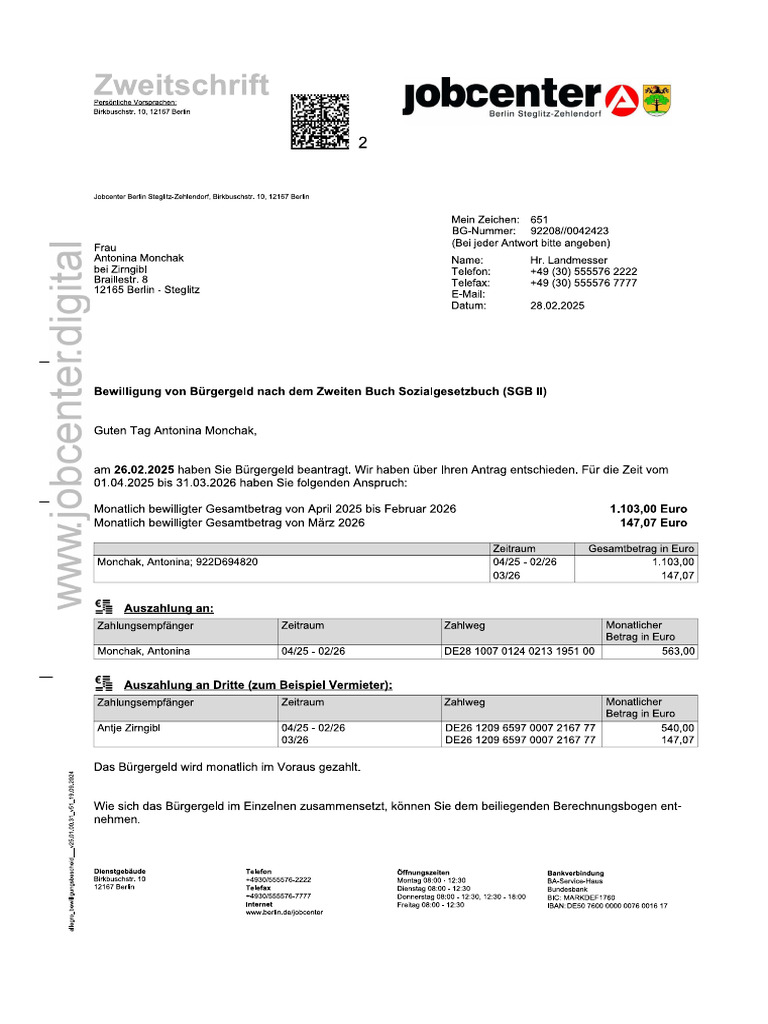 Monchak Bewilligung | PDF