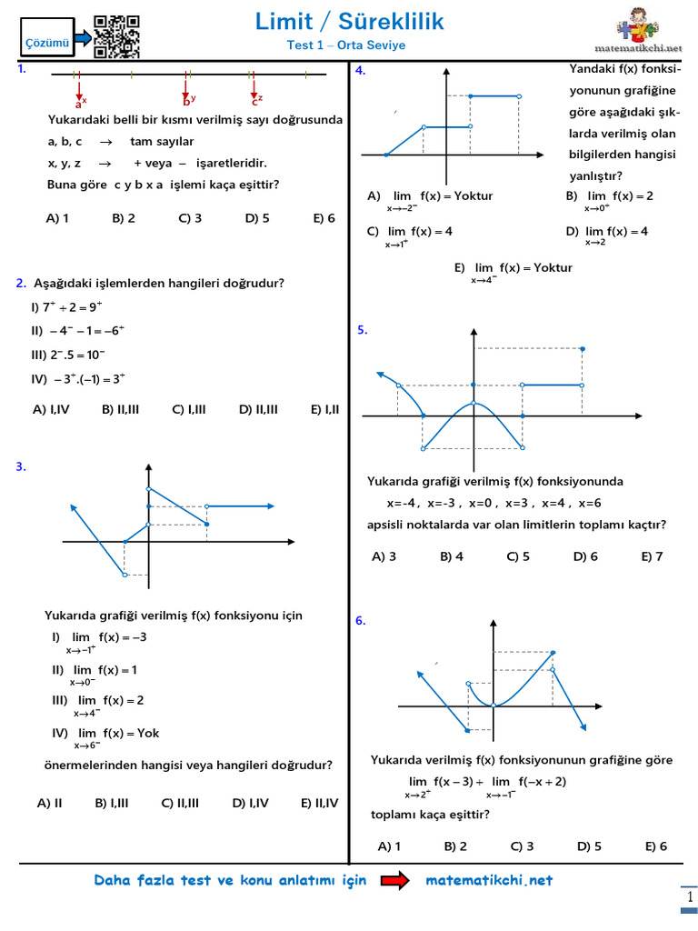 Limit Test 1 O | PDF