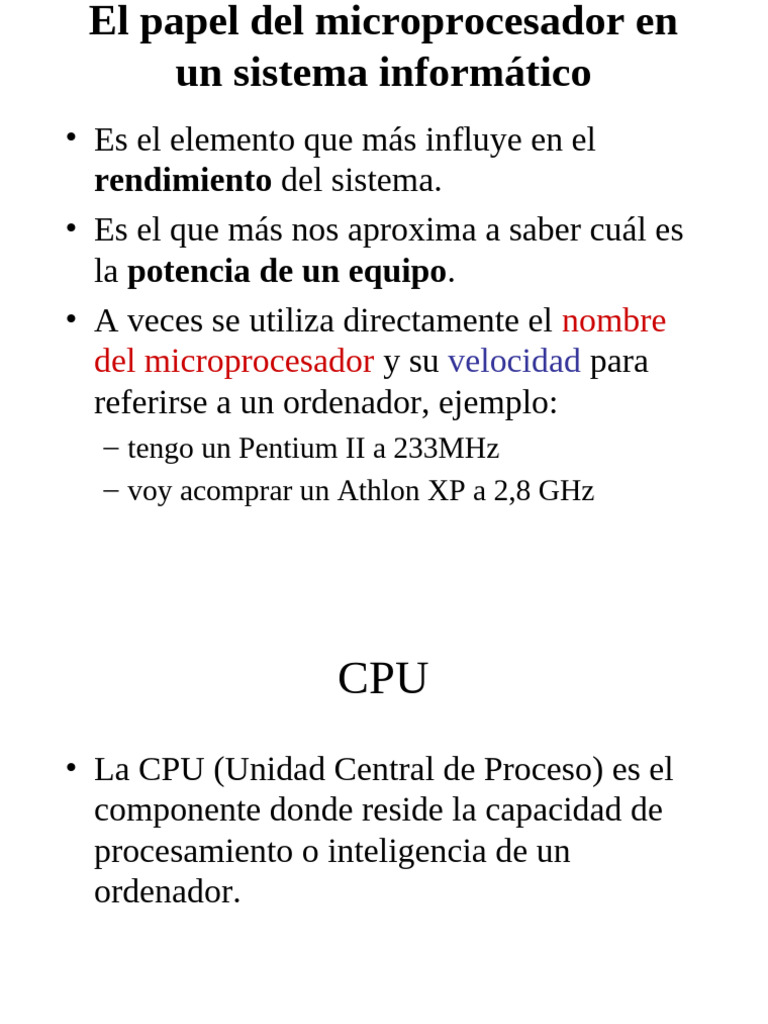 Microprocesadores | PDF | Microprocesador | Informática