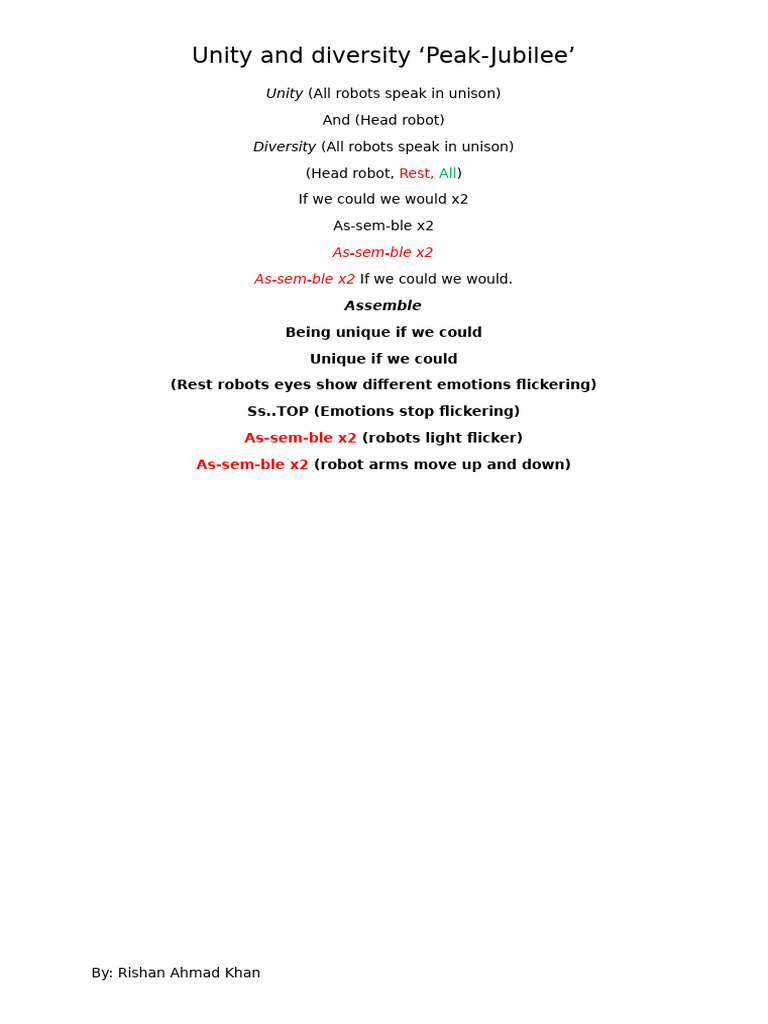 Unity and Diversity | PDF