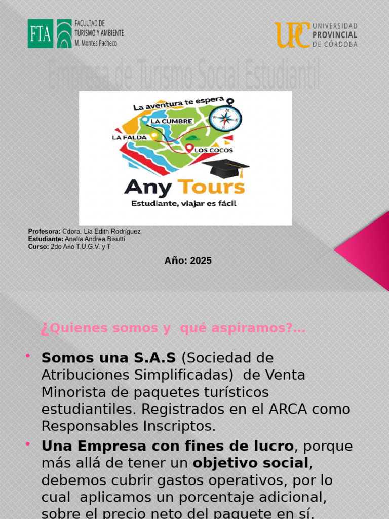 Presentacion Any Tours | PDF | Marketing | Liderazgo
