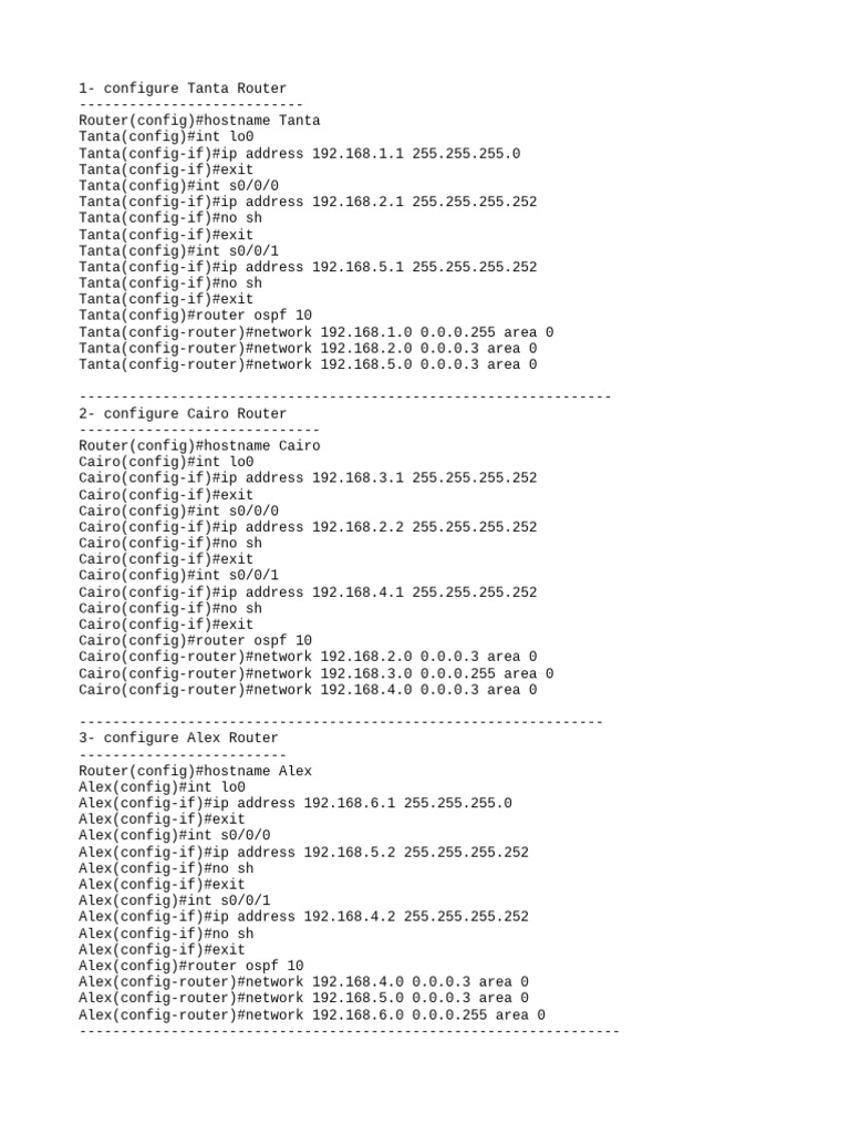 Dynamic Routing (OSPF) | PDF
