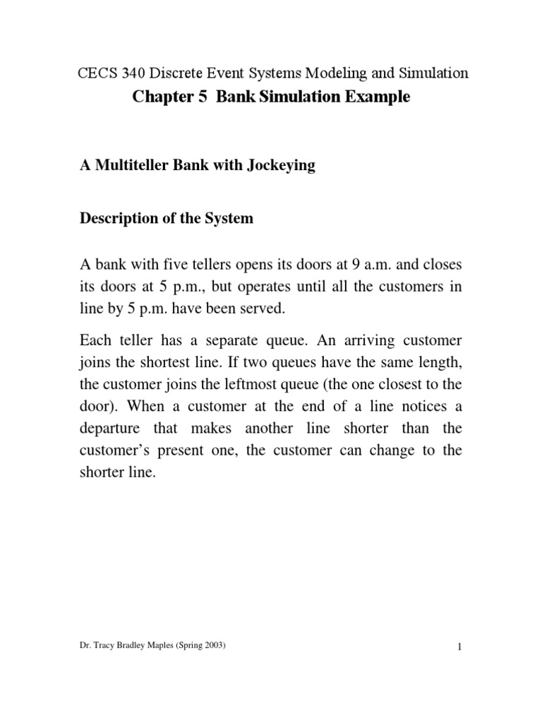 340Ch5 Bank Sim Examples | PDF | Systems Science | Software Engineering