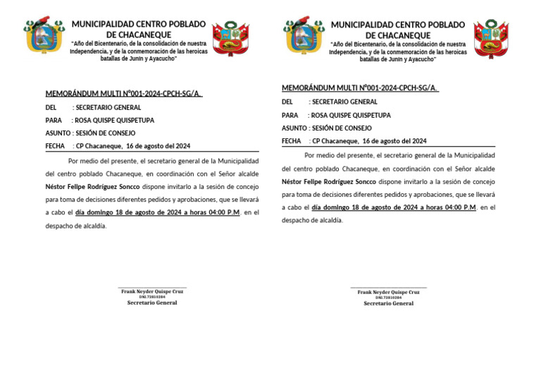 Memorándum Multi NCVNVBN | PDF