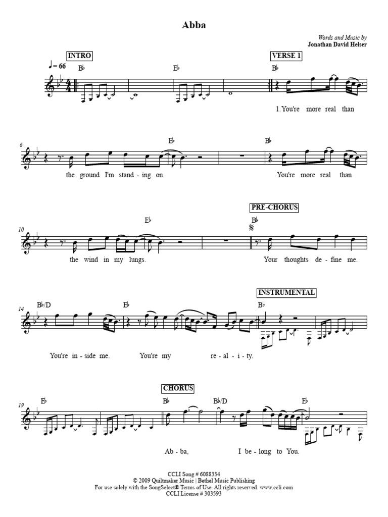 Abba Lead BB | PDF | Vocal Music | Musical Forms