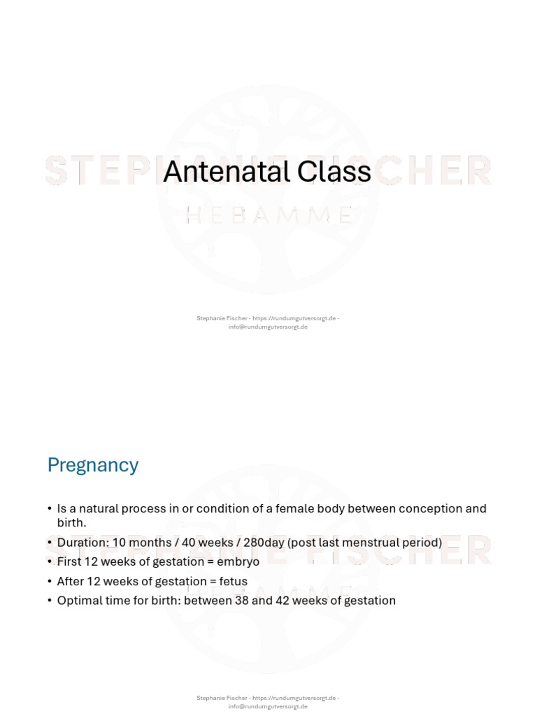 Handout | PDF | Childbirth | Pregnancy