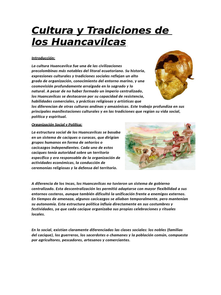 Cultura y Tradiciones de Los Huancavilcas 200 | PDF | Rituales ...
