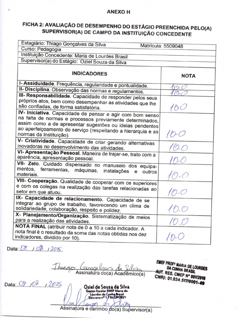 Frequencia Tiago | PDF