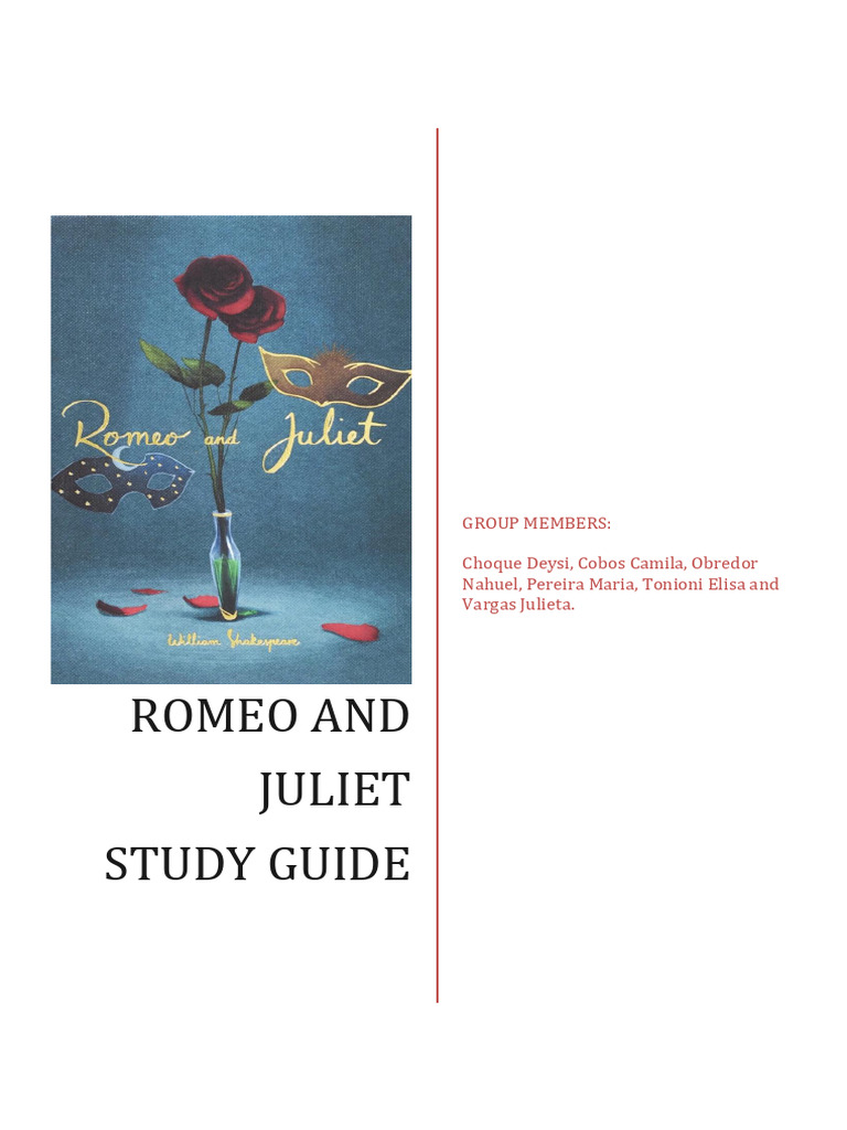 Study Guide - 'Romeo & Juliet' by William Shakespeare | PDF ...