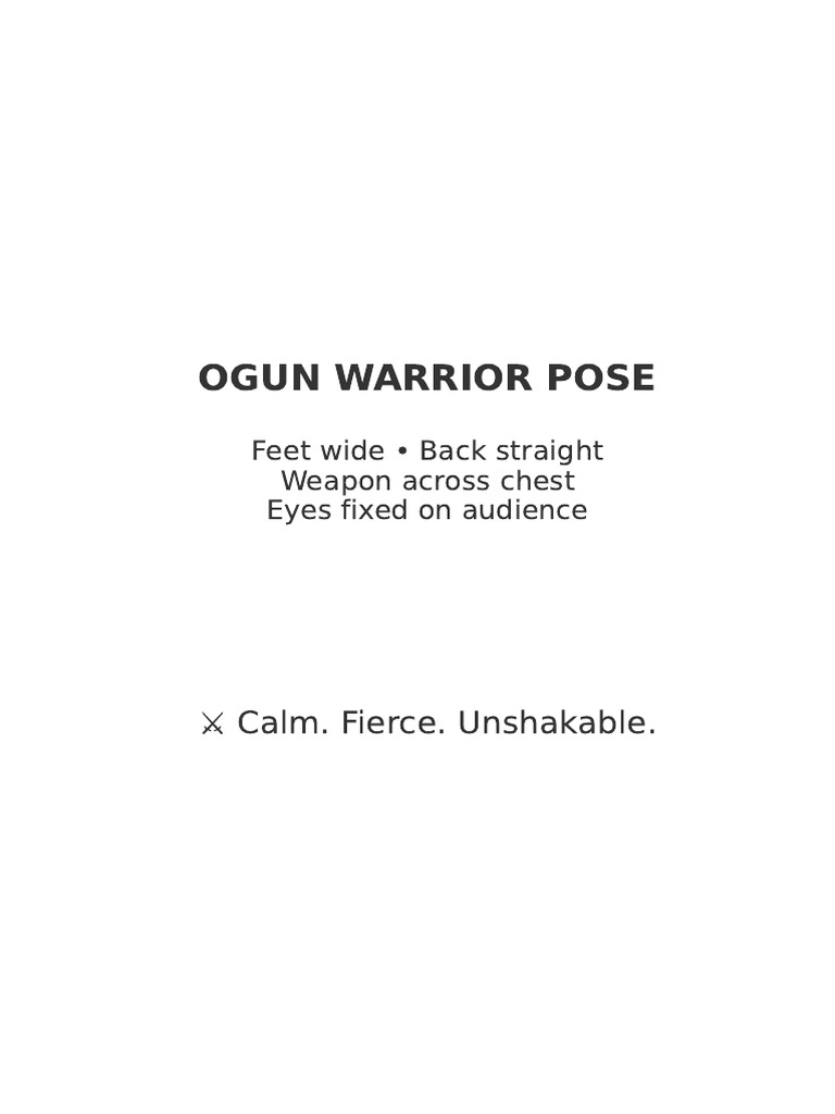 Ogun Warrior Pose PDF | PDF