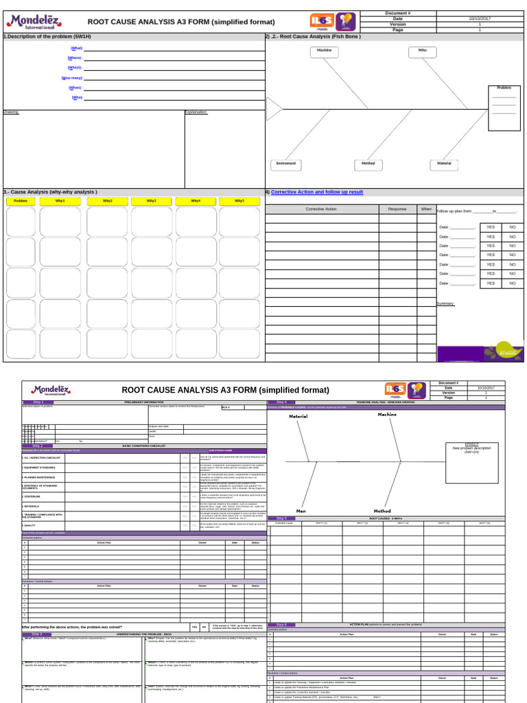 Basic RCA Template ESP English | PDF | Quality