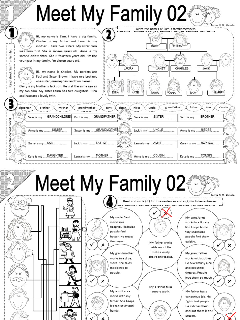 Meet-My-Family-02-Fun-Activities-Games - EASL 1 2022-IIA SESIÓN 6 | PDF