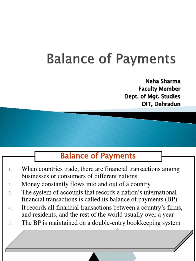 Understanding Balance of Payments | PDF