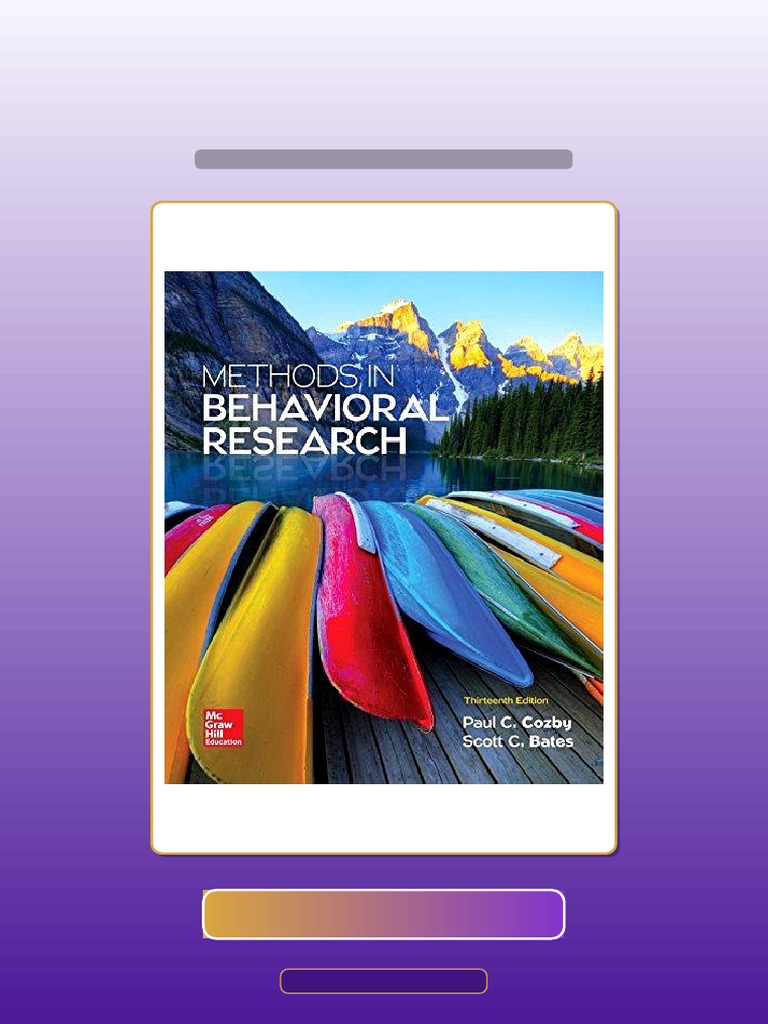 Methods in Behavioral Research Ebook and TestBank Bundle Unlocked Test ...
