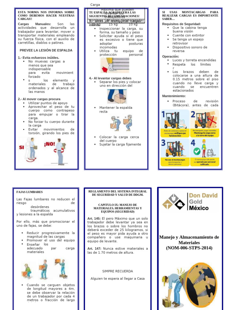 Triptico NOM-006-STPS-2014 OK | PDF